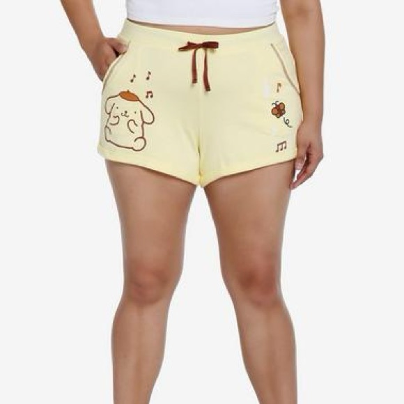 Hot Topic | Shorts | New Sanrio Pompompurin Music Notes Girls Lounge ...